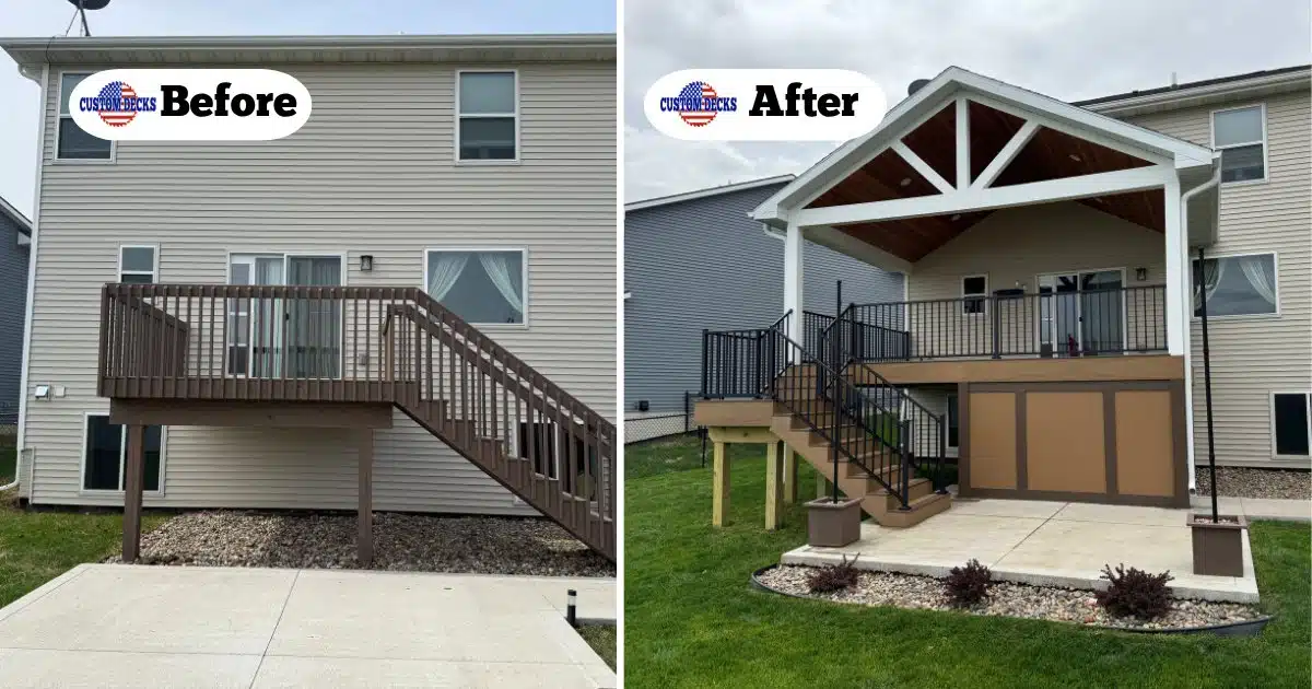 Cedarview Covered Deck | Custom Decks IA – Covered Outdoor Living in ...